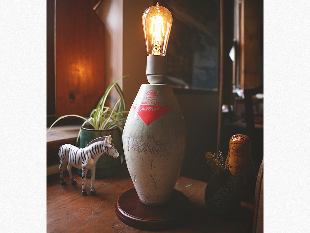 Vintage Upcycled Bowling Pin Light – Holy Funk