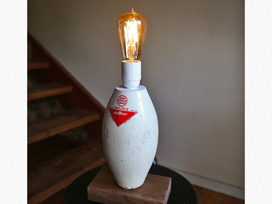 Vintage Upcycled Bowling Pin Light – Holy Funk